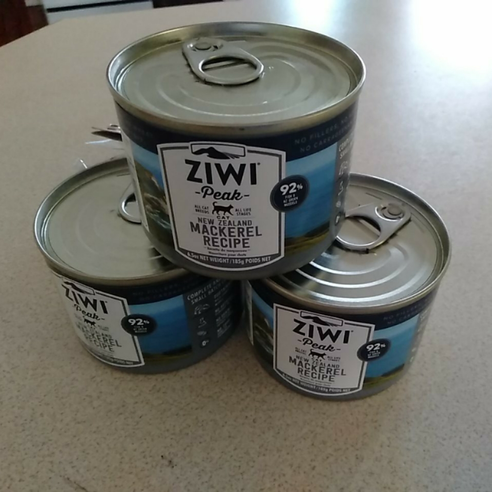 Ziwi Peak Grain Free Mackerel All Life Stages Canned Wet Cat Food 185g ...