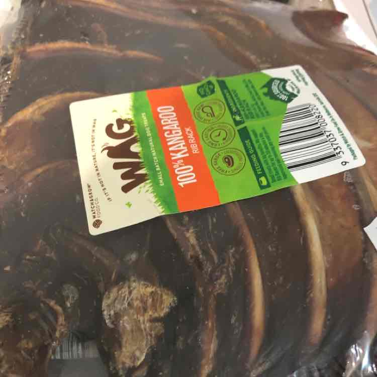 WAG Kangaroo Rib Rack Natural Dried Single Treat For Dogs - $9.99