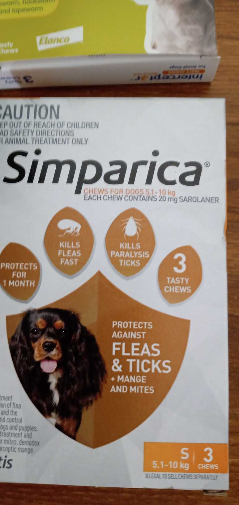 Simparica For Dogs 5.1-10kg Orange Small 6 Chews - $79.99