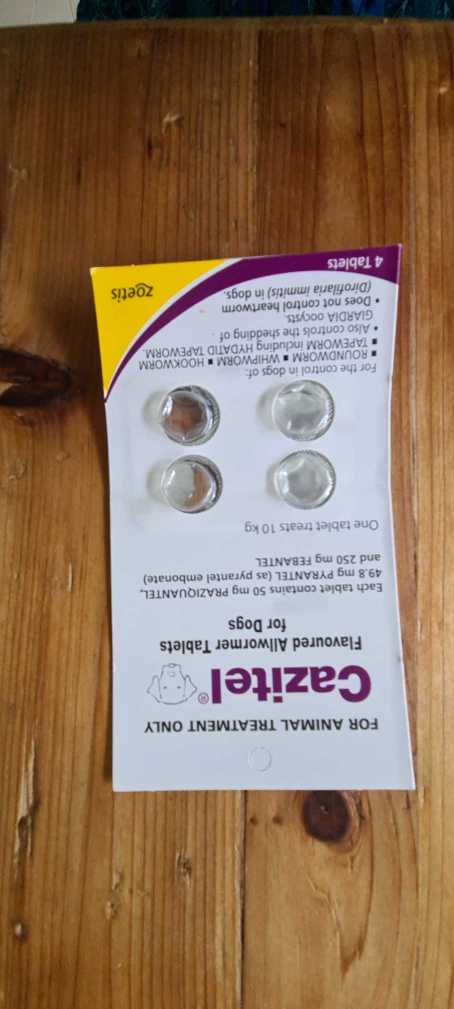 Cazitel Allwormer For Dogs 10kg 4 Tablets - $28.02