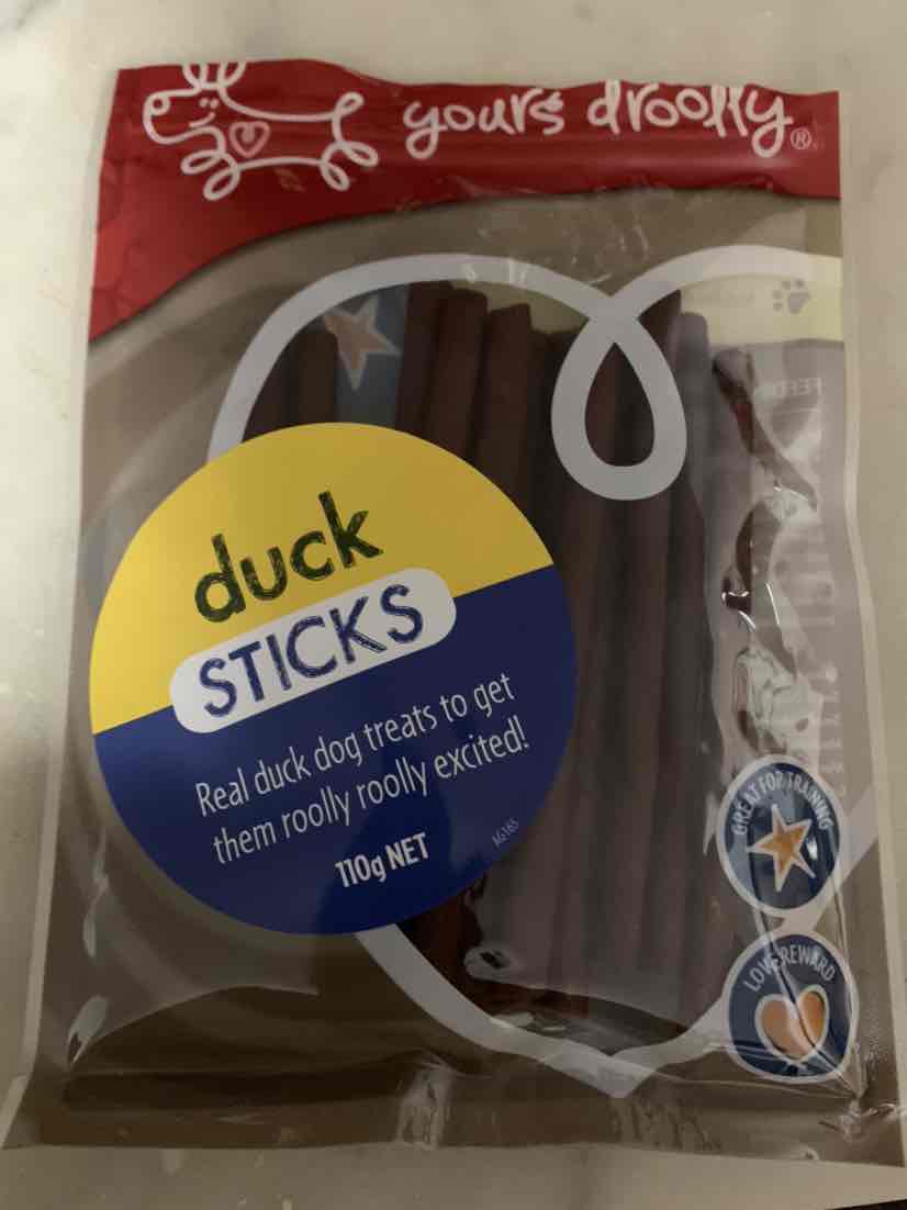 Yours Droolly Duck Sticks Treats For Dogs 110gm - $5.90