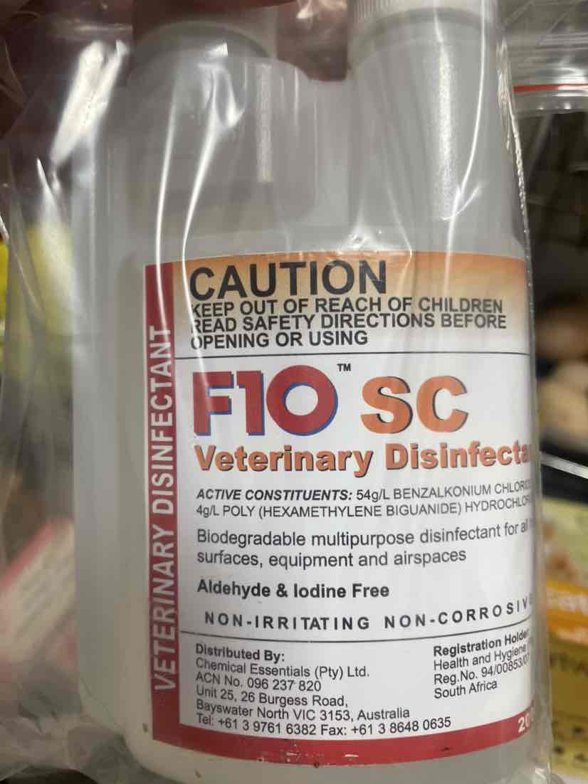 F10 SC Veterinary Disinfectant 200ml - $34.97
