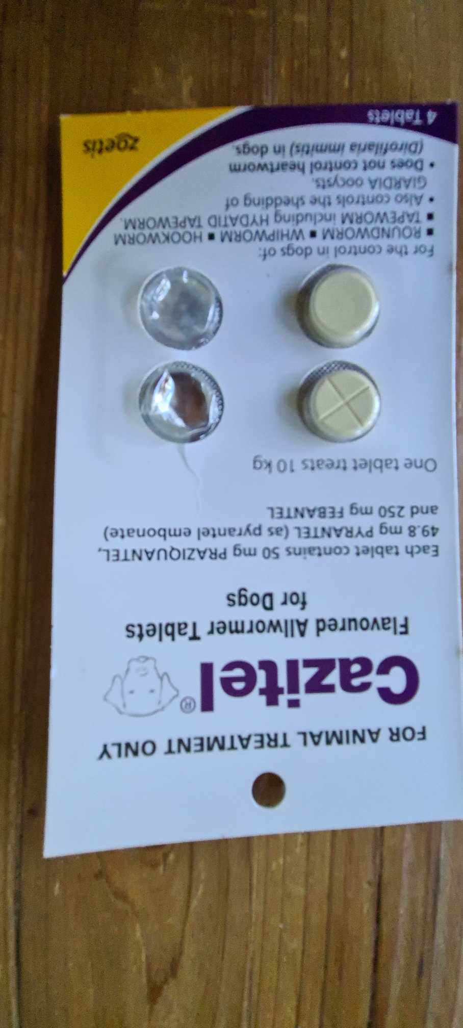 Cazitel Allwormer For Dogs 10kg 4 Tablets - $28.02