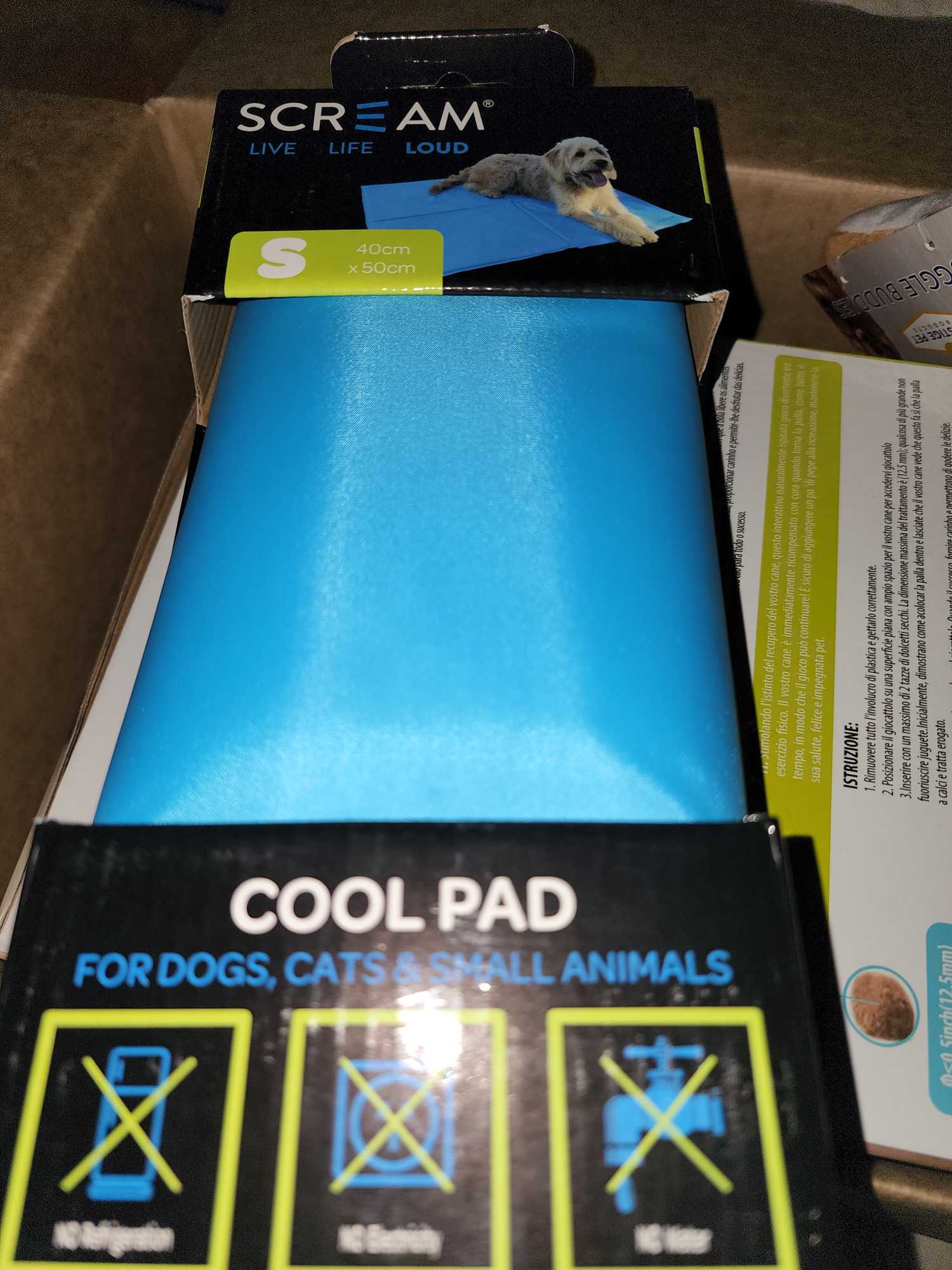 Scream Cooling Pad Mat Bed Loud Blue XLarge For Dogs And Cats 81 x 96cm ...