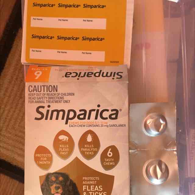 Simparica For Dogs 5.1-10kg Orange Small 6 Chews - $89.99