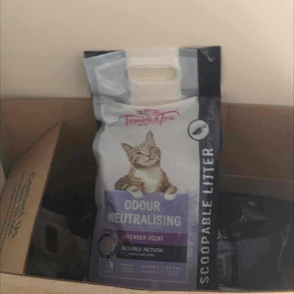 Trouble And Trix Lavender Clumping Scoopable Clay Litter For Cats 21kg ...