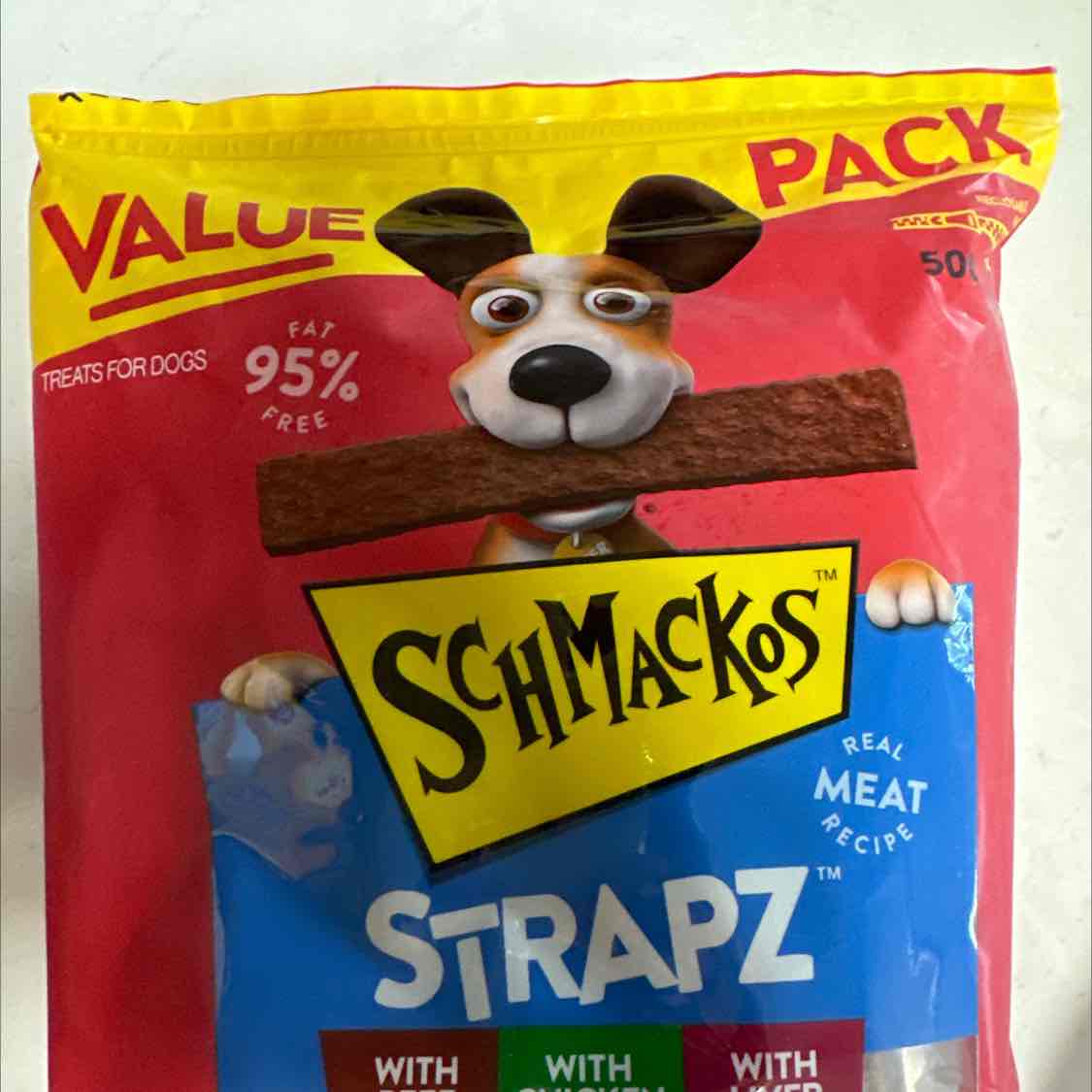 Schmackos Strapz Variety Pack Beef Chicken And Liver Treats For Dogs ...