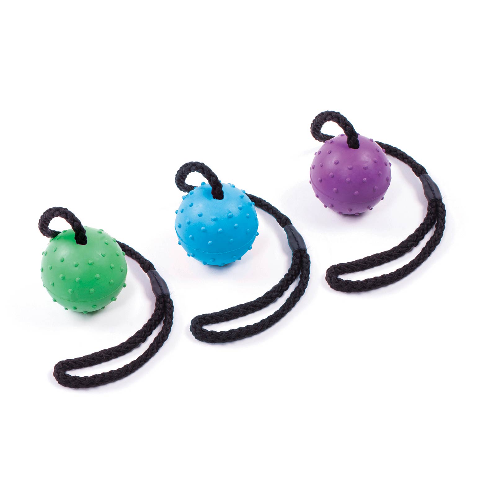 Kazoo Healthy Gums Rubber Sling Ball With Rope Assorted Colour Medium ...