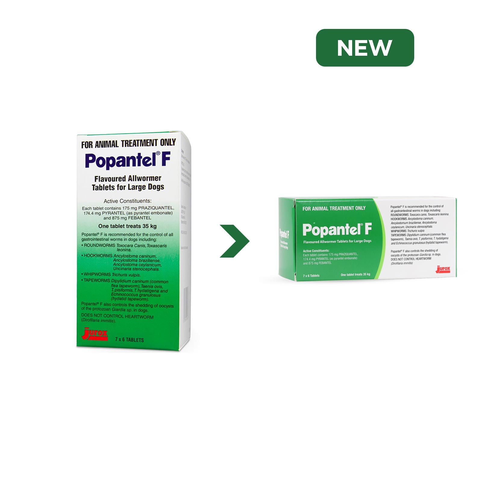Popantel F Flavoured Allwormer Tablets For Dogs 35 kg 42 Tablets - $439.99