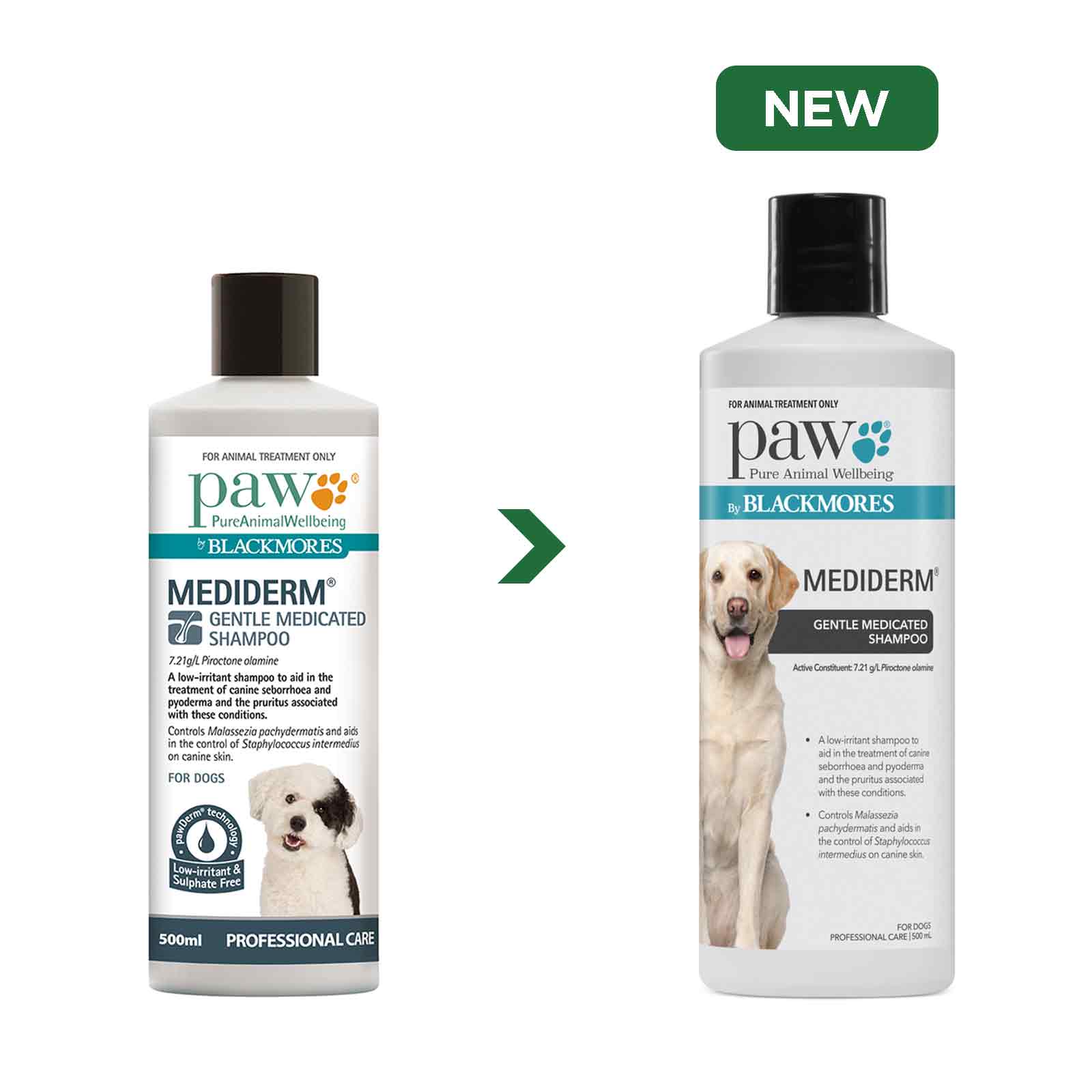 PAW By Blackmores Mediderm Gentle Medicated Shampoo For Dogs 500ml - $34.95
