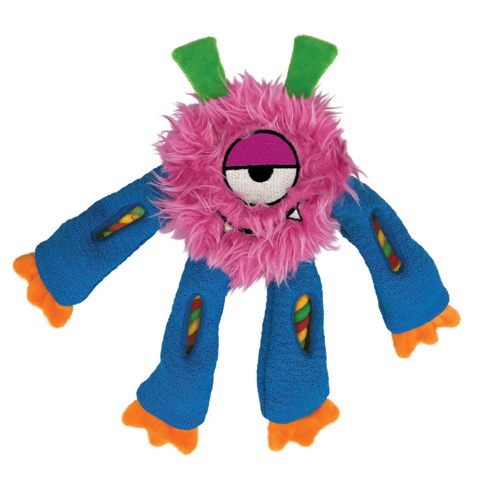 KONG Sneakerz Knots Monster Assorted Character Crackle Plush Squeak ...