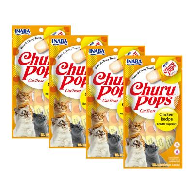 Inaba Churu Pops Chicken Recipe Moist And Chewy Cat Treat Tubes 16 Pack ...