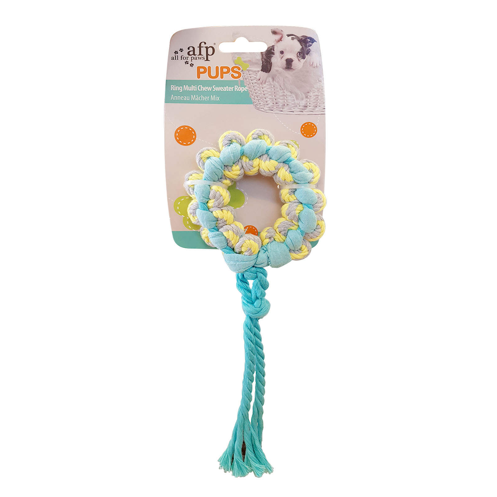 AFP Pups Multi Chew Sweater Rope Ring Toy For Dogs - $5.16
