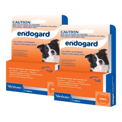 Endogard All Wormer For Dogs Large 6 Tablets - $44.10