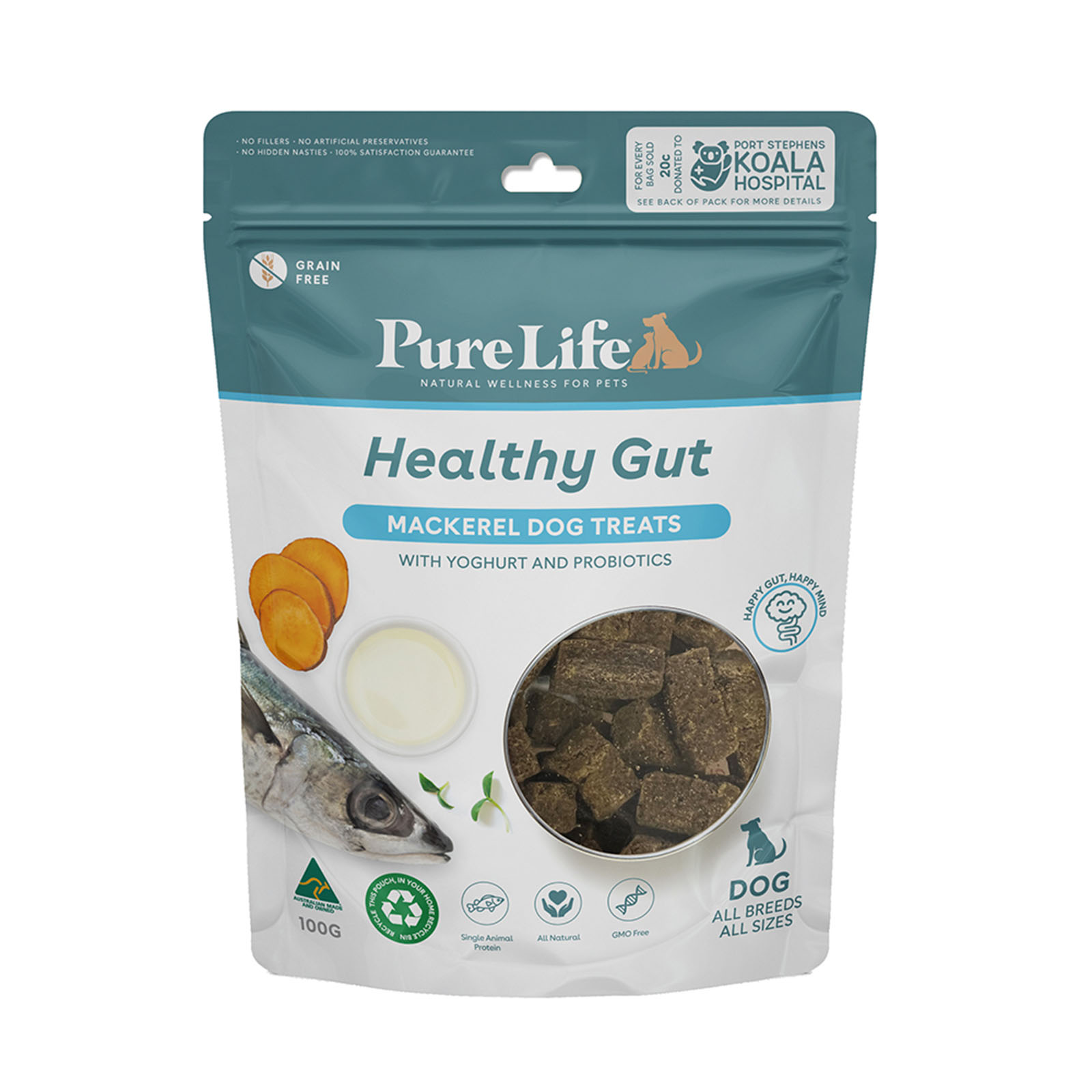 Pure Life Healthy Gut Mackerel With Yoghurt And Probiotics Grain Free ...