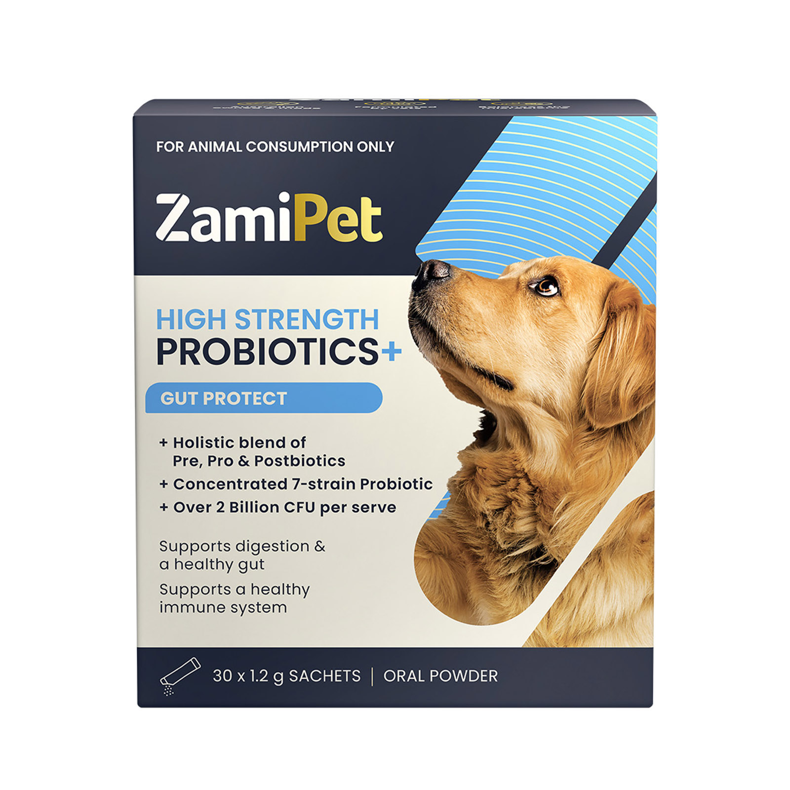 ZamiPet High Strength Probiotics Plus Gut Protect Oral Powder For Dogs ...