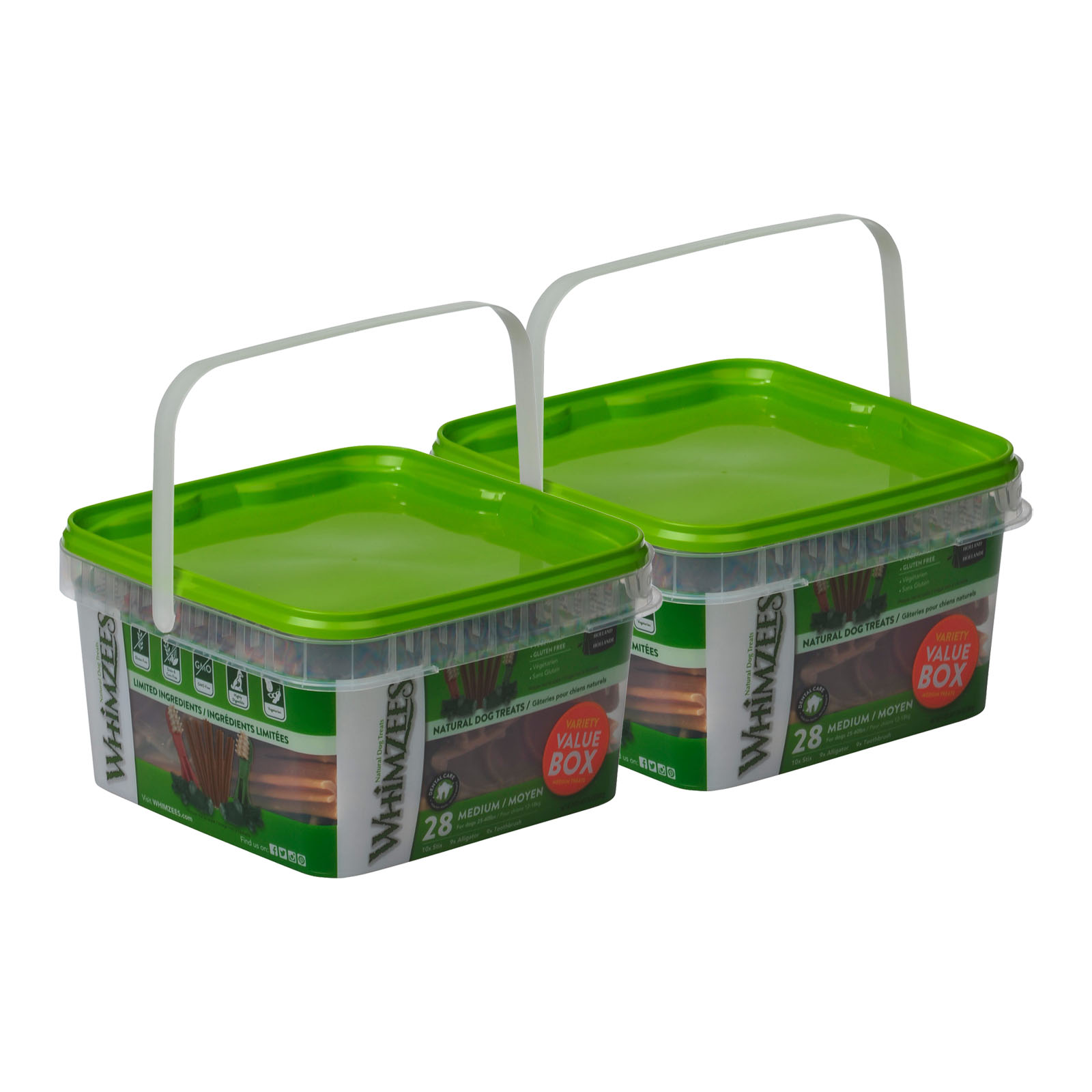 Whimzees Dental Variety Value Box Medium Treats For Dogs 12-18kg 56 Pack 1.68kg - $92.78