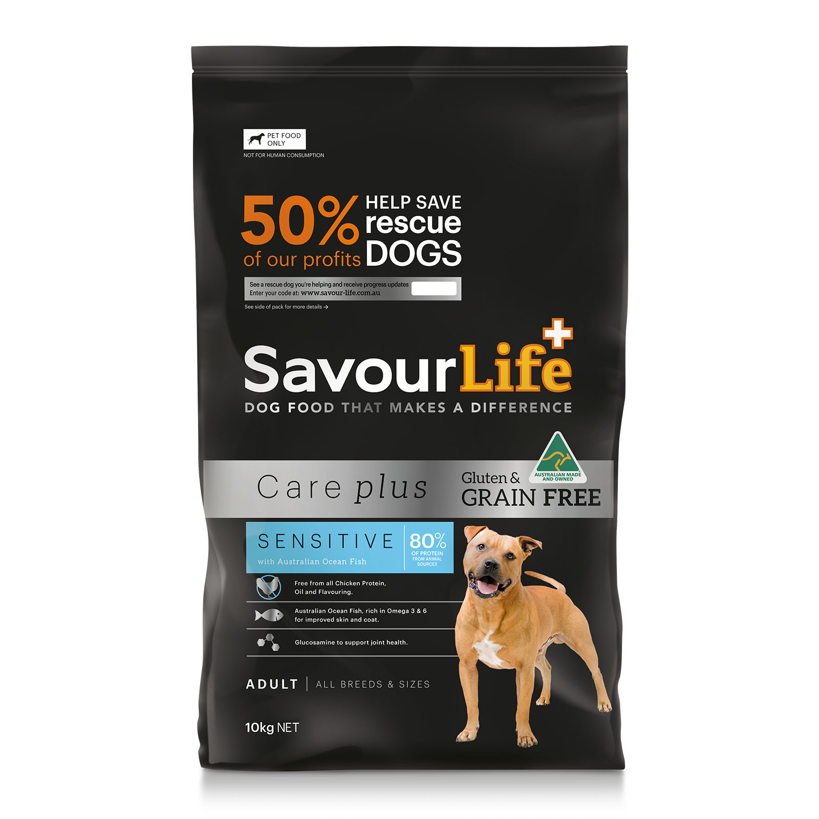 SavourLife Grain Free Care Plus Sensitive Ocean Fish Adult Dry Dog Food ...