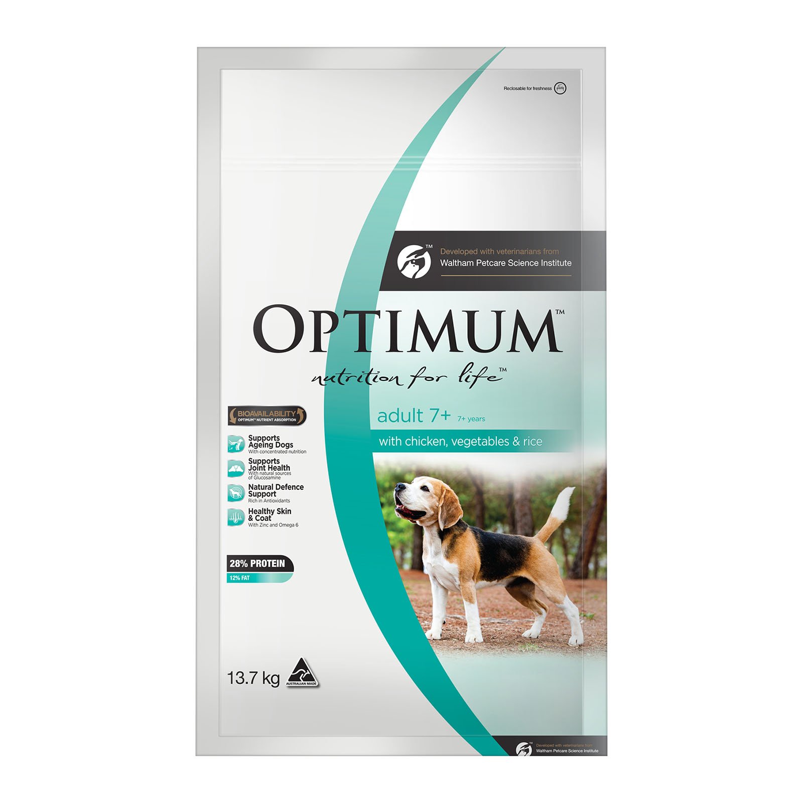 Optimum Adult Senior 7+ With Chicken Vegetables And Rice Dry Dog Food ...