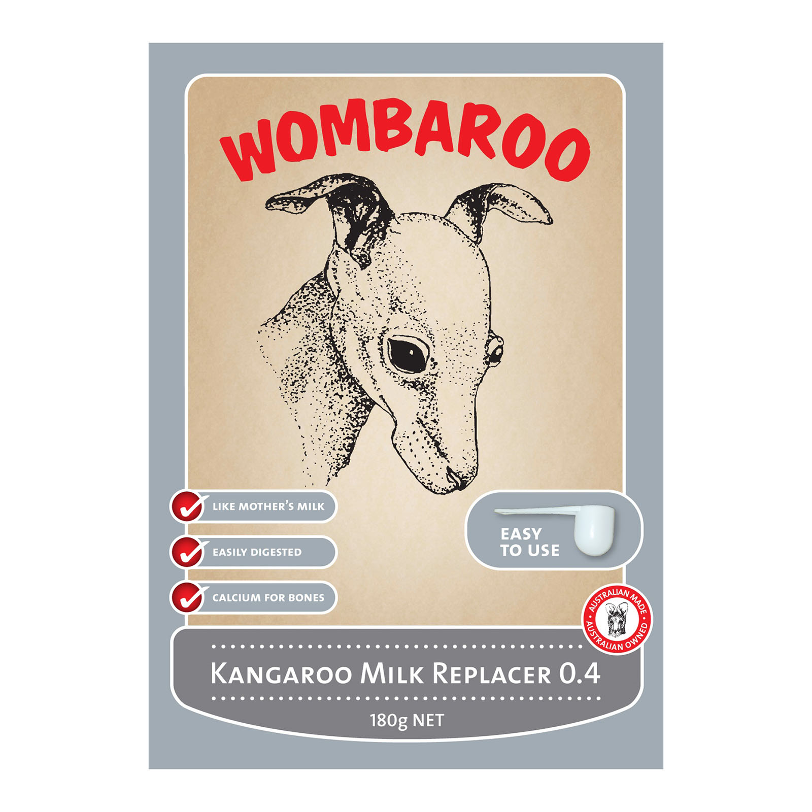 Wombaroo Kangaroo Milk Replacer 0.4 For Hand Rearing Of All Macropods ...